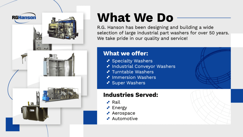 Specialty Washers and Custom Parts Washers for Manufacturers | R.G. Hanson
